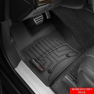 WeatherTech Custom Fit FloorLiners for Toyota Tundra, Sequoia - 1st Row (444081), Black