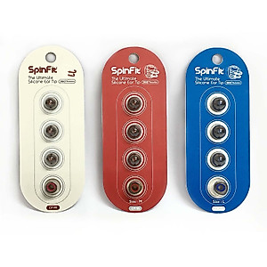 SpinFit CP155 for Wide and Long IEM Nozzle - S - Patented Silicone Eartips for Replacement (2 Pairs) (for Nozzle Diameter from 6-7mm)