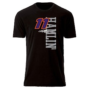 Ouray Sportswear NASCAR Sueded S/S Tee Denny Hamlin, Black/Vertical, Large