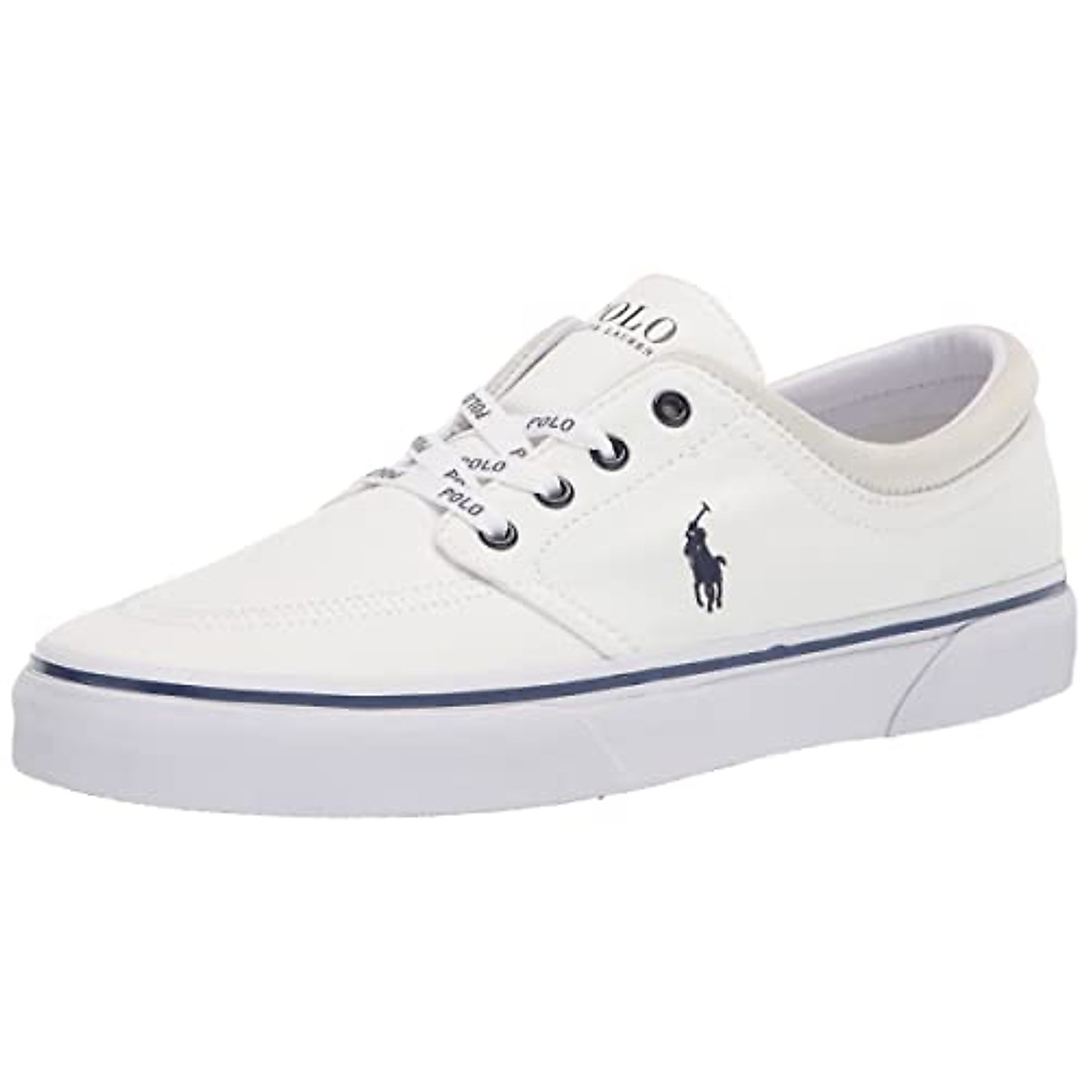 POLO RALPH LAUREN Men's Faxon X Sneaker, White/Newport Navy Pp, 11 M US