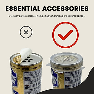 MIMORE Lid Cover for Bar Keepers Friend Cleanser 12oz & 21oz - 2 Pack Silicone Cap Compatible with Bar Keepers Friend Lid Cover Cleanser & Polish