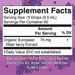 MaryRuth Organics Cocomelon Kids Elderberry Syrup, USDA Organic Elderberry, Sugar Free Kids Immune Support Supplement for Ages 4-13 Years, Clean Label Project Verified®, Vegan, Gluten Free, 1 Fl Oz