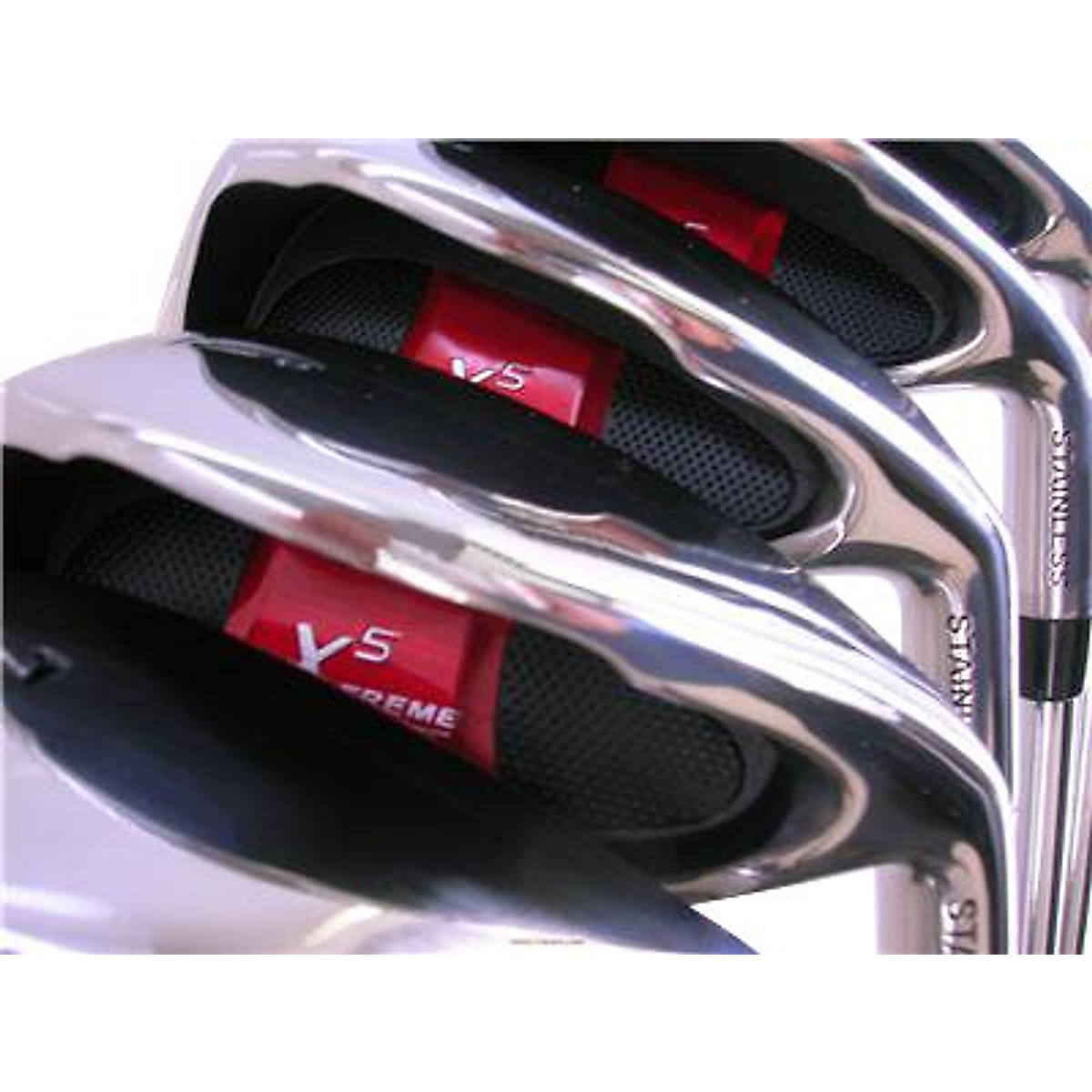 Extreme X5 Wide Sole iBRID Iron Set Senior Men's Complete 8-Piece Iron Set (4-SW) Right Handed Senior Flex A Flex Club with Premium Men's Arthritic Grip
