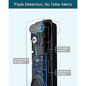 AOSU Doorbell Camera Wireless, 5MP Ultra HD, No Monthly Fee, 2.4/5 GHz WiFi Video Doorbell with Homebase, Battery/Wired Powered, Work with Alexa & Google Assistant