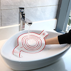 2 Pcs Silicone Baking Mats for Dutch Oven with Silicone Brushes Sourdough Sling Bread with Long Handle Non Stick 0.7 mm Thickened 8.3 Inch Reusable Heat Resistant Bread Mats for Dough Pastry, Red