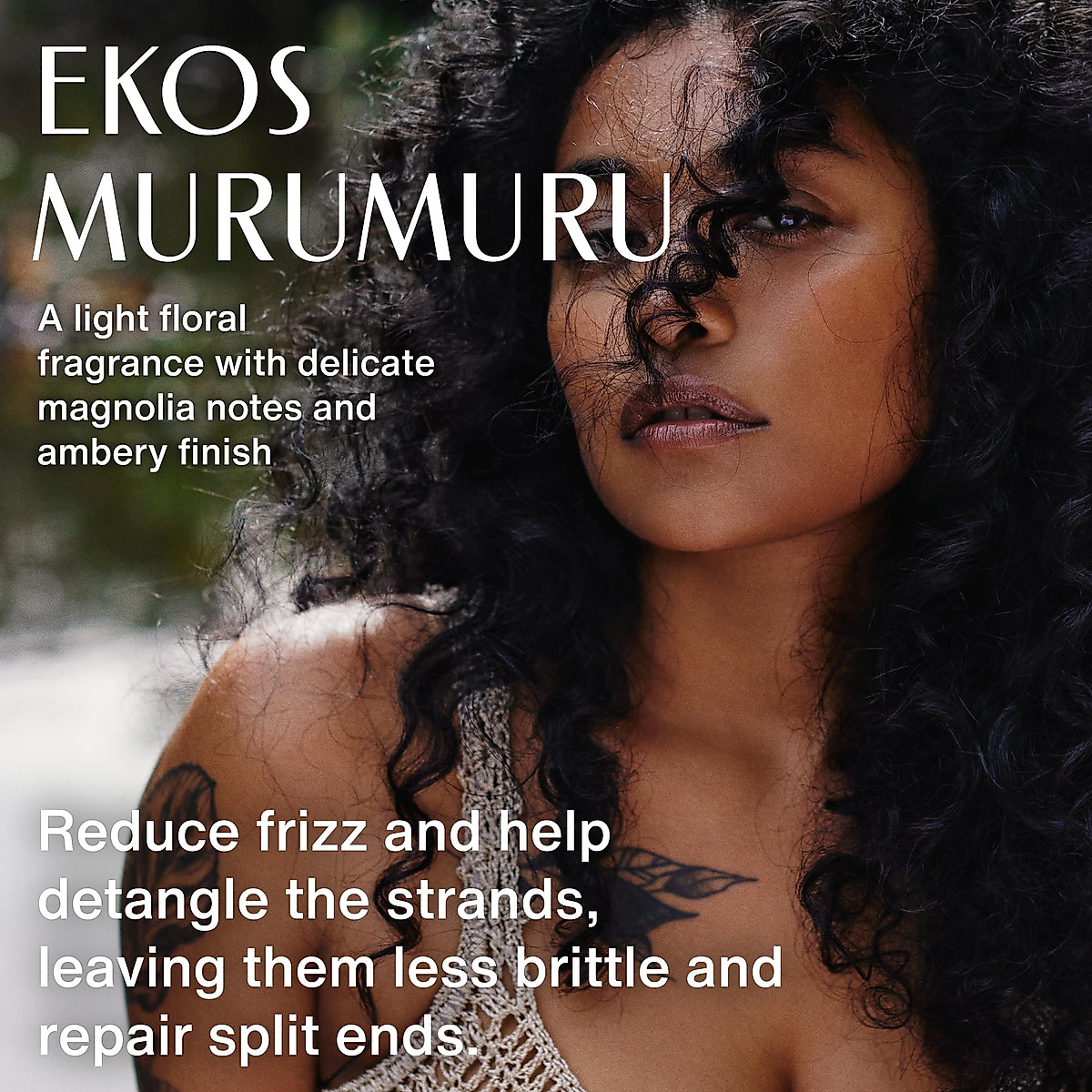 natura Murumuru Hair Leave-In Conditioner, 1.5 oz - Reconstructs Hair Fiber, Reduces Frizz, Detangles, and Repairs Split Ends, Vegan, Not Tested On Animals, Unisex, For Frizzy Hair