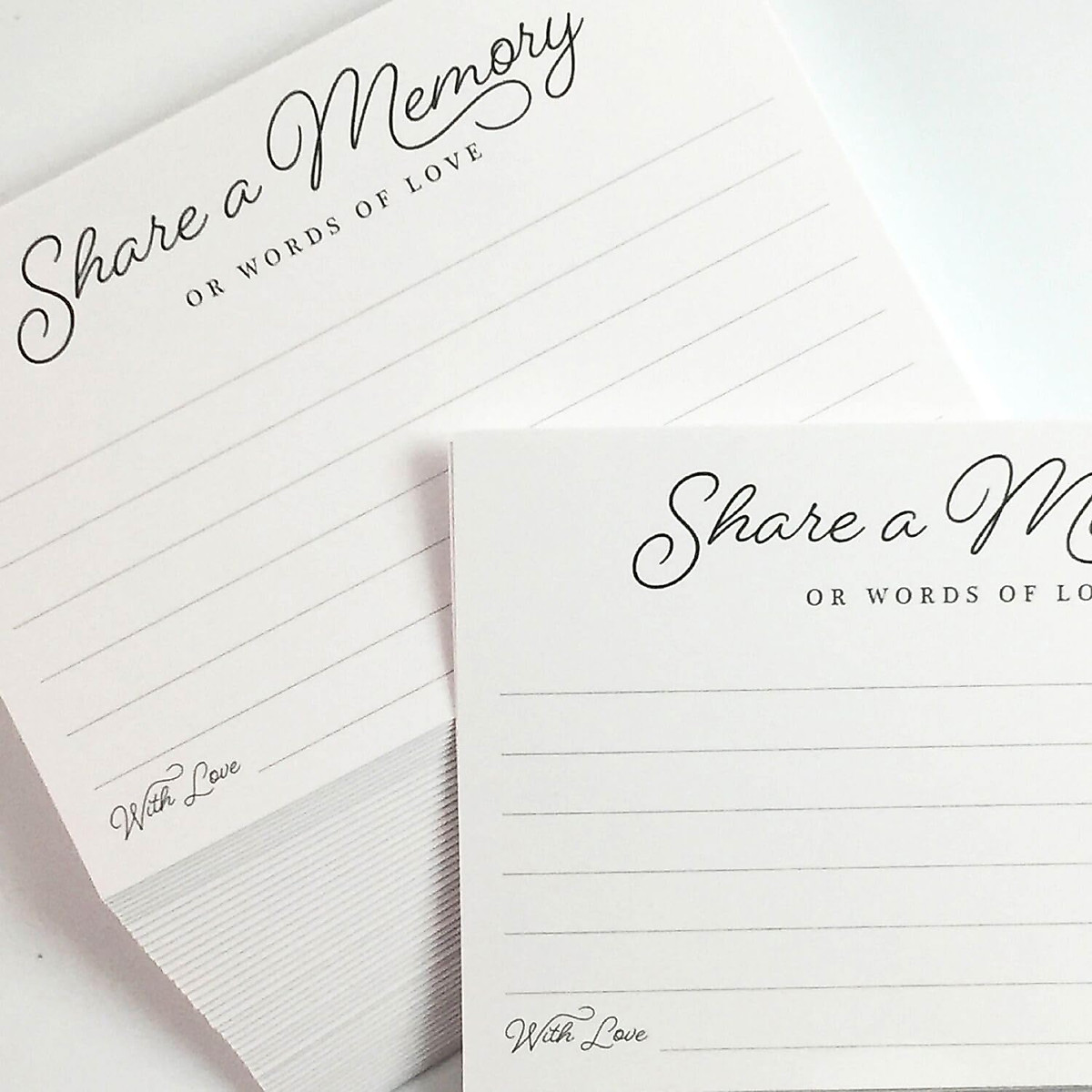 Share a Memory Card for Celebration of Life - 6 x 4 - Pack of 50 - for Funeral Sign In Book For Memorial Service, Celebration Of Life Guest Book, Graduation Memory Book