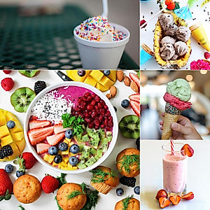 VanlonPro Pints and Lids Replacement for Ninja CREAMi Breeze Containers - 4 Pack, 16oz Cups Compatible with NC200 NC201 NC201Q CN205A NC100 NC101 Series Ninja Creamy Breeze Ice Cream Maker, BPA Free