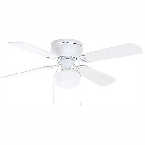 Hampton Bay UB42SWH-SH Littleton 42 in. Indoor White Ceiling Fan with Light Kit