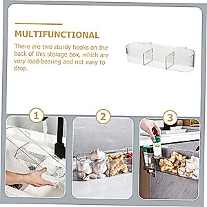 Veemoon Box Cabinet Door Organizer Kitchen Storage Case Hanging Bin for Walls Seasoning Organizer for Cabinet Storage Shelves Plastic Bathroom Storage Holder Crane Wall-mounted The Pet