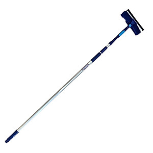 Bring It On Cleaner 20 Foot Reach Extension Pole Plus Squeegee & Window Washer Telescopic Pole for Window Cleaning Extension Pole for Cleaning Windows