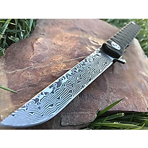 TACTICAL GEARZ Damascus Pocket Knife for EDC! G10 Handle! 67 Multi Layered Damascus Blade & VG10 Core! Includes Sheath! (Vela XT)