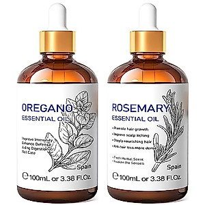 HIQILI Rosemary Essential Oil and Oregano Essential Oil, 100% Pure Natural Therapeutic Grade for Home Aromatherapy Diffuser Oil