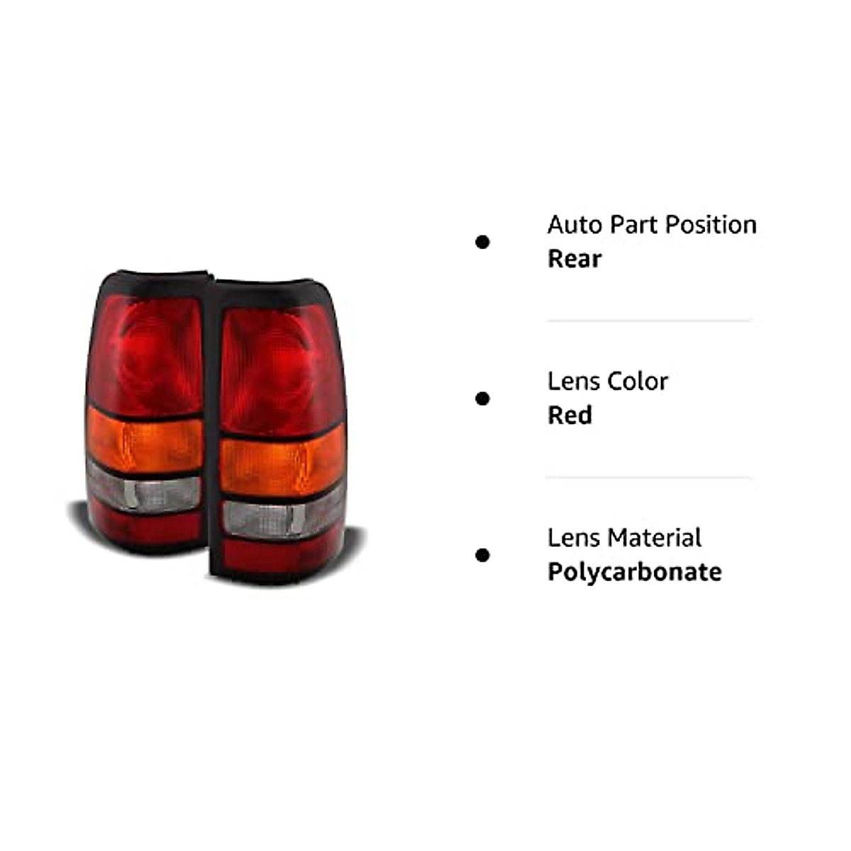 ACANII - For 2004-2006 GMC Sierra 1500 2500 3500 Truck Tail Lights Lamps 04 05 06 Left+Right