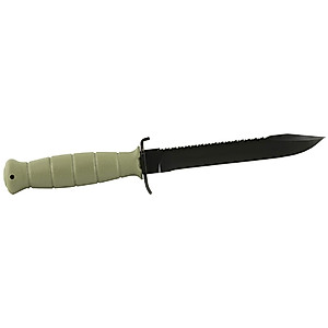 Glock OEM Field Knife 6.5" Fixed Blade with Root Saw, Battlefield Green
