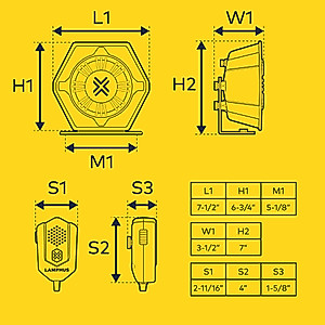 LAMPHUS ThunderWave 100W Emergency Police Siren Speaker Kit [Remote Control][2x15A Aux Light Switch][Hands-Free Air Horn][Radio Broadcast] 12V Warning PA System for Emergency Vehicle Pickup Truck UTV