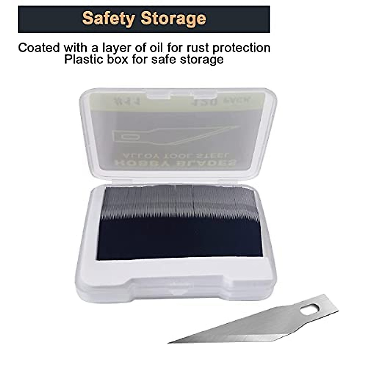 Headley Tools #11 Hobby Knife Blades(Pack of 120),Art Blades Cutting Tool with Storage Case for Craft, Hobby, Scrapbooking, Stencil