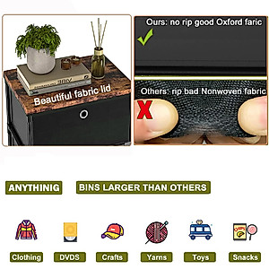 LUKYTOWER Fabric Storage Drawers Dresser and Chest of Drawers, Small Dresser with Drawers Unit, Sturdy 4 Drawer Dresser for Closet, Fabric Storage Bin Organizer