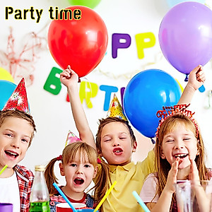 LovesTown 105PCS Colorful Party Balloons, 12 Inch Latex Balloons Pack Balloon Garland Arch Birthday Balloons for Kids Wedding Anniversaries Celebrations 16 Colors