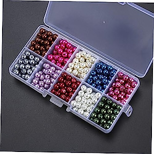 COHEALI 500pcs Glass Crystal Beads Bracelet Kit Beads Bracelets Beads Gemstone Round Loose Bead Box Set Mixed Crystal Jewel Beads Dyed Beads Round Beads for Necklace Making Suite Jewelry