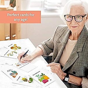 40 Funny Postcards Punny Puns - Bulk Thinking of You Postcard Pack for Friends, Family, Kids, Students, Teacher, and More - Say Hello, Thank You or I Miss You with Hilarious Animals and Food Cartoon Note Cards