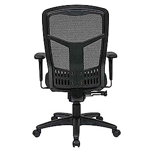 Office Star ProGrid High Back Manager's with Adjustable Seat Height, 2-to-1 Synchro Tilt Control and Seat Slider, Coal FreeFlex Fabric