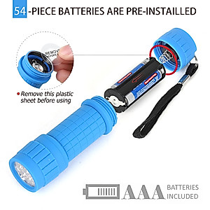FASTPRO 18-Pack, 9-LED Mini Flashlight Set, AAA Batteries are Included and Pre-Installed, Perfect for Class Teaching, Camping, Wedding Favor