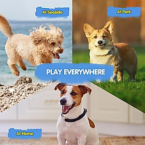 COMFPET Interactive Dog Toy Tug-of-war Toy, Dental Cleaning Chew Toys for Boredom, Outdoor Toy for Small Medium Large Dogs(Blue Rings)