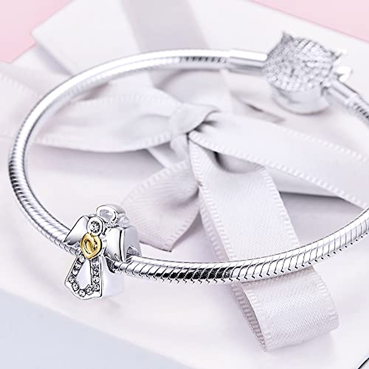 WOSTU Alloy Guardian Angel Charms for Bracelets for Women fit Bracelet