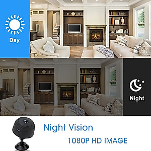X W EI UNION Secret Camera Spy Camera WiFi Home Security Camera Mini Hidden Camera Video Recorder Night Vision Live Feed Playback Phone App Control Nanny Cam Pet Camera