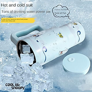 newdou A gift for ladies and girls. A stainless steel tumbler with a handle, a travel coffee cup, suitable as a birthday or Christmas gift. Capacity: 40 ounces.