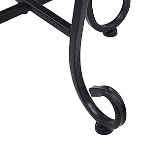 vidaXL 3pcs Blue and White Ceramic Mosaic Tables Set - Versatile, Solid Iron Frame, Easy to Assemble, Indoor/Outdoor, Coffee Table to Garden Accent