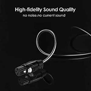 Twozoh XLR Female to 1/4 Inch (6.35mm) TRS Cable, Quarter Inch Jack Balanced to XLR Microphone Cable 3.3FT (Profesional/HiFi)
