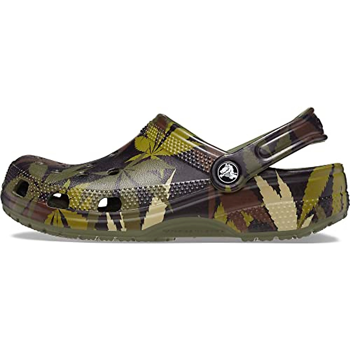 Crocs Unisex Classic Hemp Leaf Clogs, Half Baked and Weed Graphics, Army Green/Multi, Numeric_6 US Men