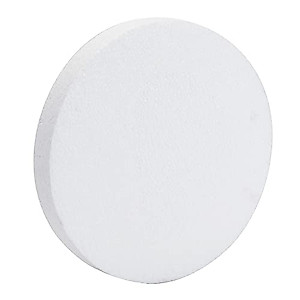 8x8 Inch Round Foam Circles for Crafts and DIY Projects, 1 Inch Thick (White, 6 Pack)