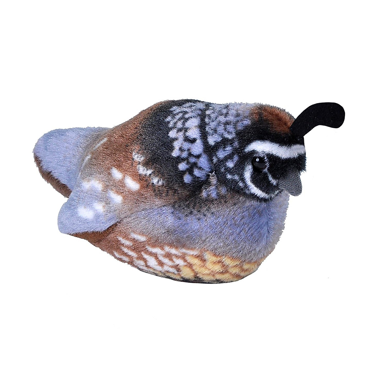 Wild Republic Audubon Birds California Quail Plush with Authentic Bird Sound, Stuffed Animal, Bird Toys for Kids and Birders