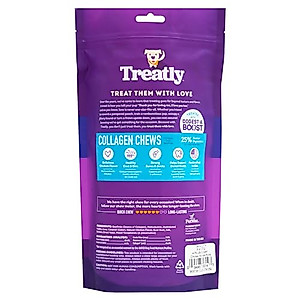 Treatly USA Collagen Rolls 9-10" Dog Chew Treats - Chicken Marinade Flavor, 4 Count/1 Pack