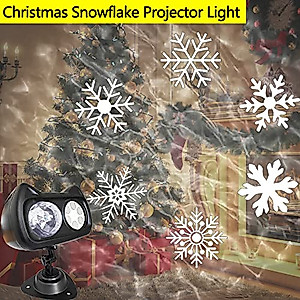 Christmas Projector Light Outddor Halloween 2-in-1 Ocean Wave 10 Colors LED Light with 16 Moving Film Slide Patterns, PULIVIA 2022 Upgraded Waterproof Light Projection for Xmas New Year Theme Party