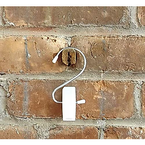 NAHANCO 610W12 Boot Clip Hanger, Chrome, White Plastic Clip, 4.5” (Pack of 12)