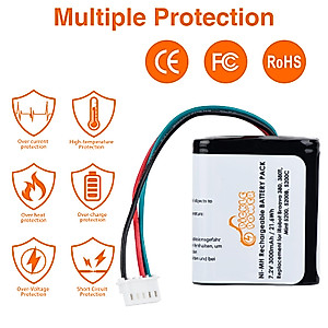 Pickle Power 3000mAh 7.2V NiMH Battery Replacement for iRobot 380 380T 390 390T Mint 5200 5200B 5200C Vacuum Cleaner