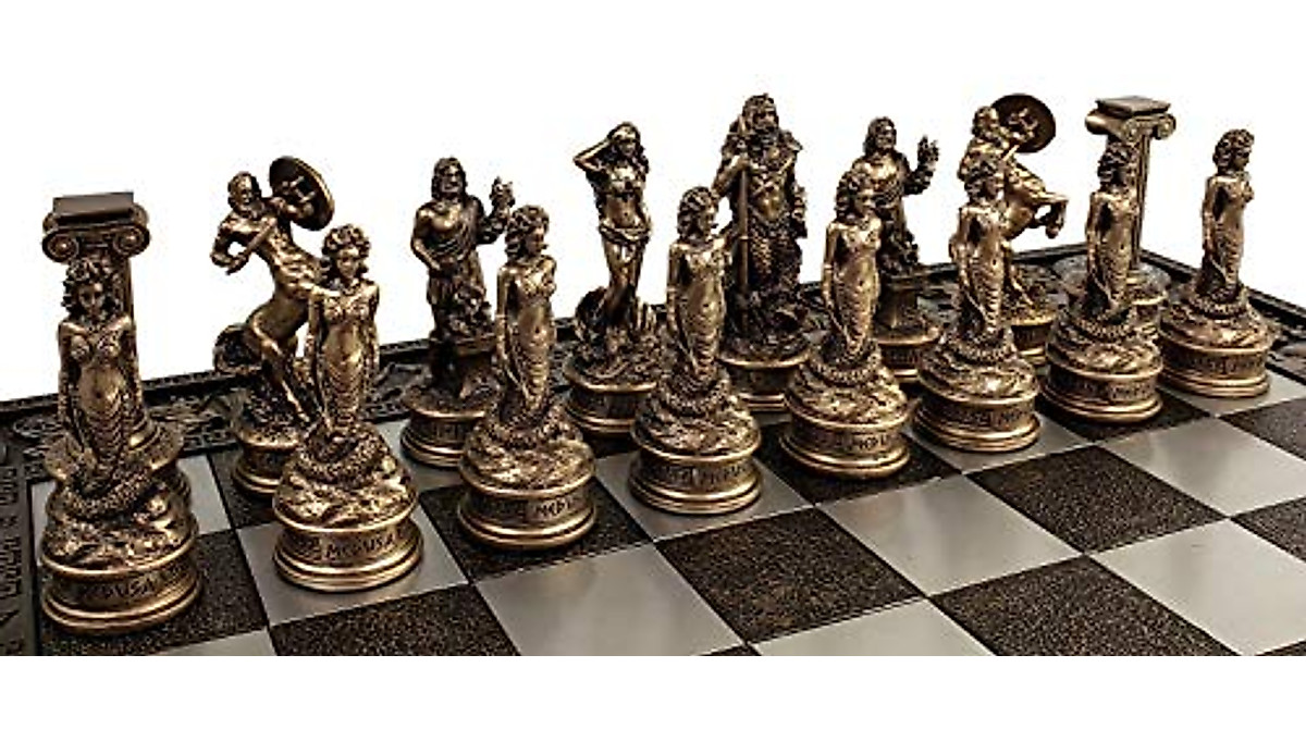 Zeus vs Poseidon Chess Set - Mythology Inspired Game