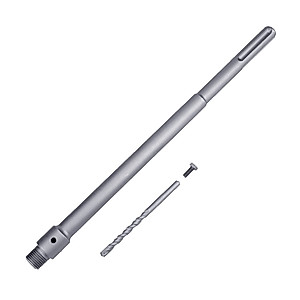 400mm / 15-3/4 inch SDS Max Connecting Rod with a Pilot Drill Bit for Concrete Cement Hole Saw (Rod: 400mm SDS Max)