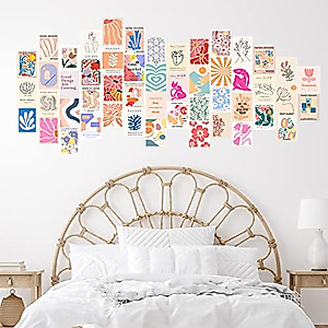 MUCHIC Danish Pastel Room Decor Aesthetic, 50pcs Danish Pastel Wall Collage Aesthetic Pictures - Danish Pastel Posters, Matisse Wall Art Bedroom Decor for Women