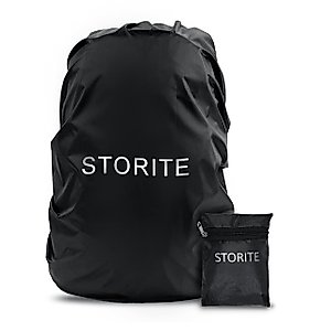 Storite Dust & Rain Cover for Backpack with Pouch, Waterproof Dustproof Bag Adjustable Cover for School, College,Office-2PK