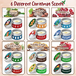 Tuitessine 12 Days Christmas Advent Calendar 2024 Scented Candles Gift for Women Adults Soy Wax Jar Candles Christmas Countdown Gifts Holiday Indoor Home Decoration Santa Claus Decor