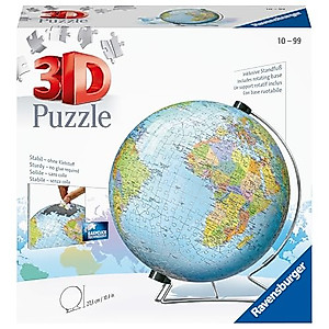 Ravensburger The Earth 540 Piece 3D Puzzle - Engaging Fun for Kids and Adults | Precision Fit with Easy Click Technology | Durable Displayable Model | Celebrating Over 130 Years of Quality