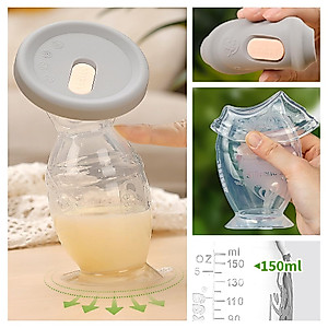 haakaa Silicone Breast Pump & Silicone Cap 5oz/150ml