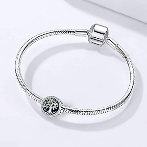 MZC Jewelry Family Tree of Life Charm Family is a Circle of Love Charm Beads for Women Mom Mother Snake Charms Pandora Bracelets