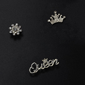 Bling Chain Charms for Clog Shoes Decoration, Luxury Rhinestone Cute Diamond Bear Love Flower Butterfly Crown Designer Jewelry Shoe Accessories for Women Girls Adults Gifts (Pink)