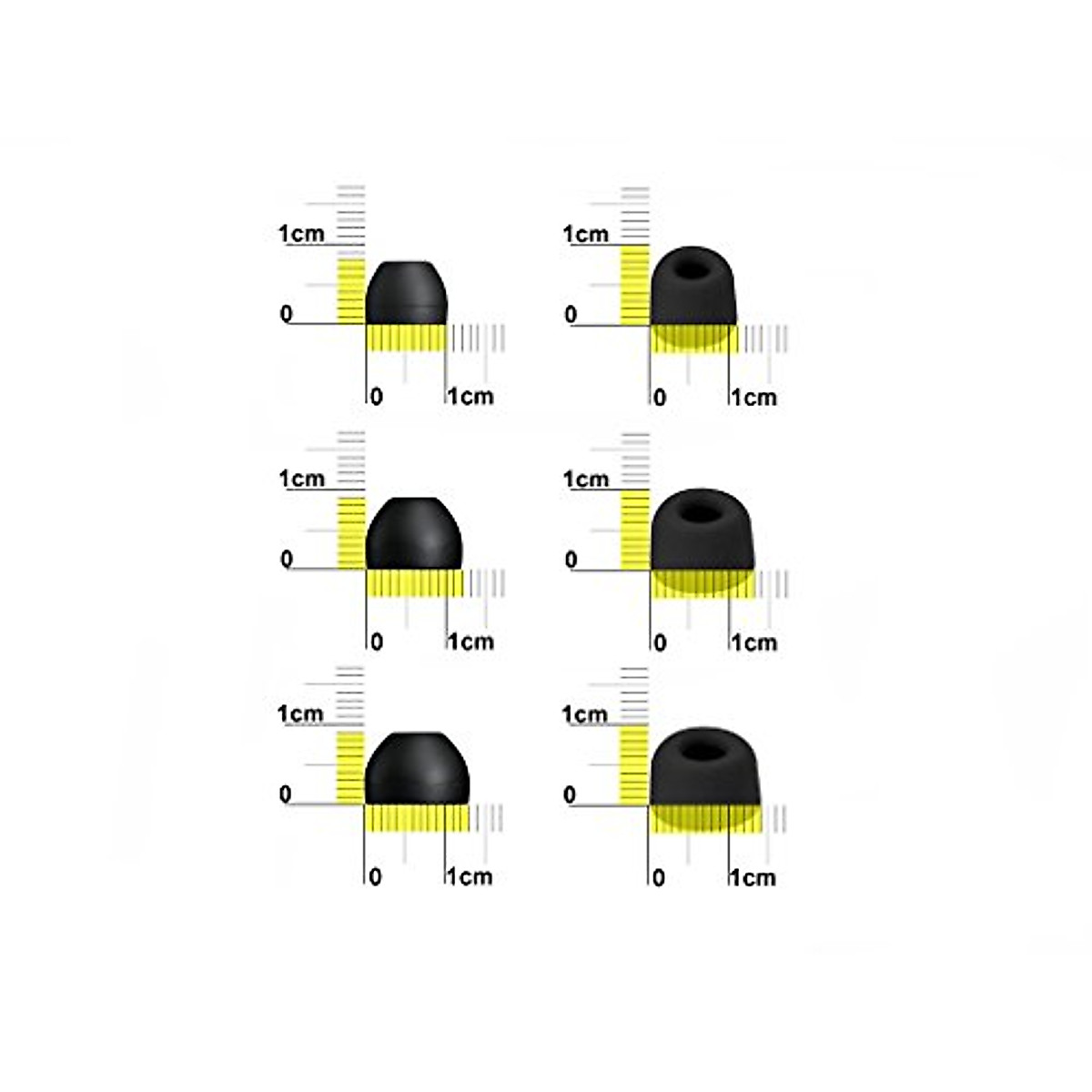 12 pcs (BHB-BMF-sB) S/M/L Hybrid and Memory Foam Replacement Set Earbuds Eartips Adapters Compatible with Sony in-Ear Earphone Headsets